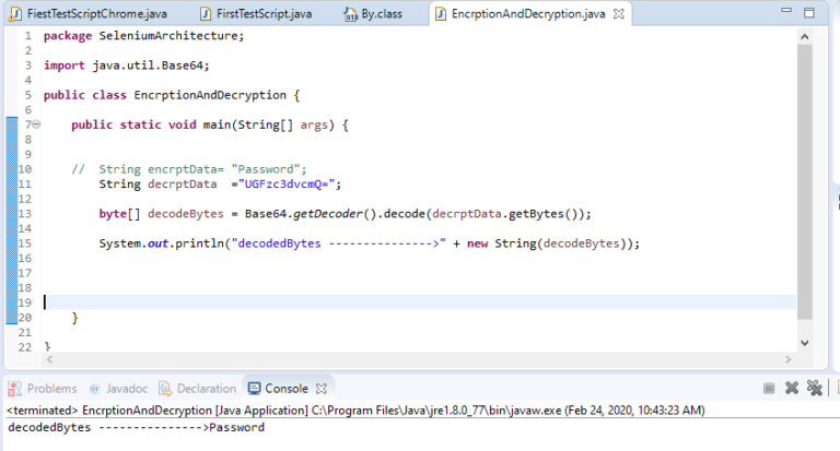 Password Encryption And Decryption In Selenium Code2test Testing Site