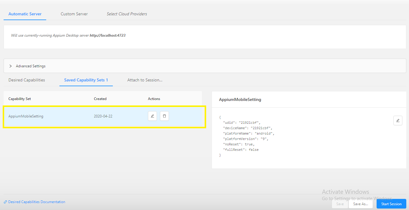 Inspect Element Using Appium Inspector Appium Code2test Testing Site