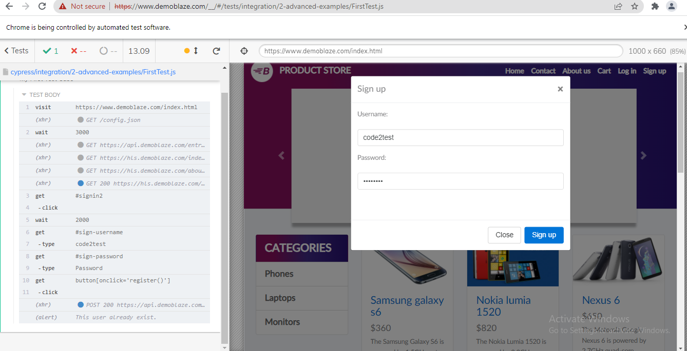 How To Write First Cypress Test Case Code2test Testing Site